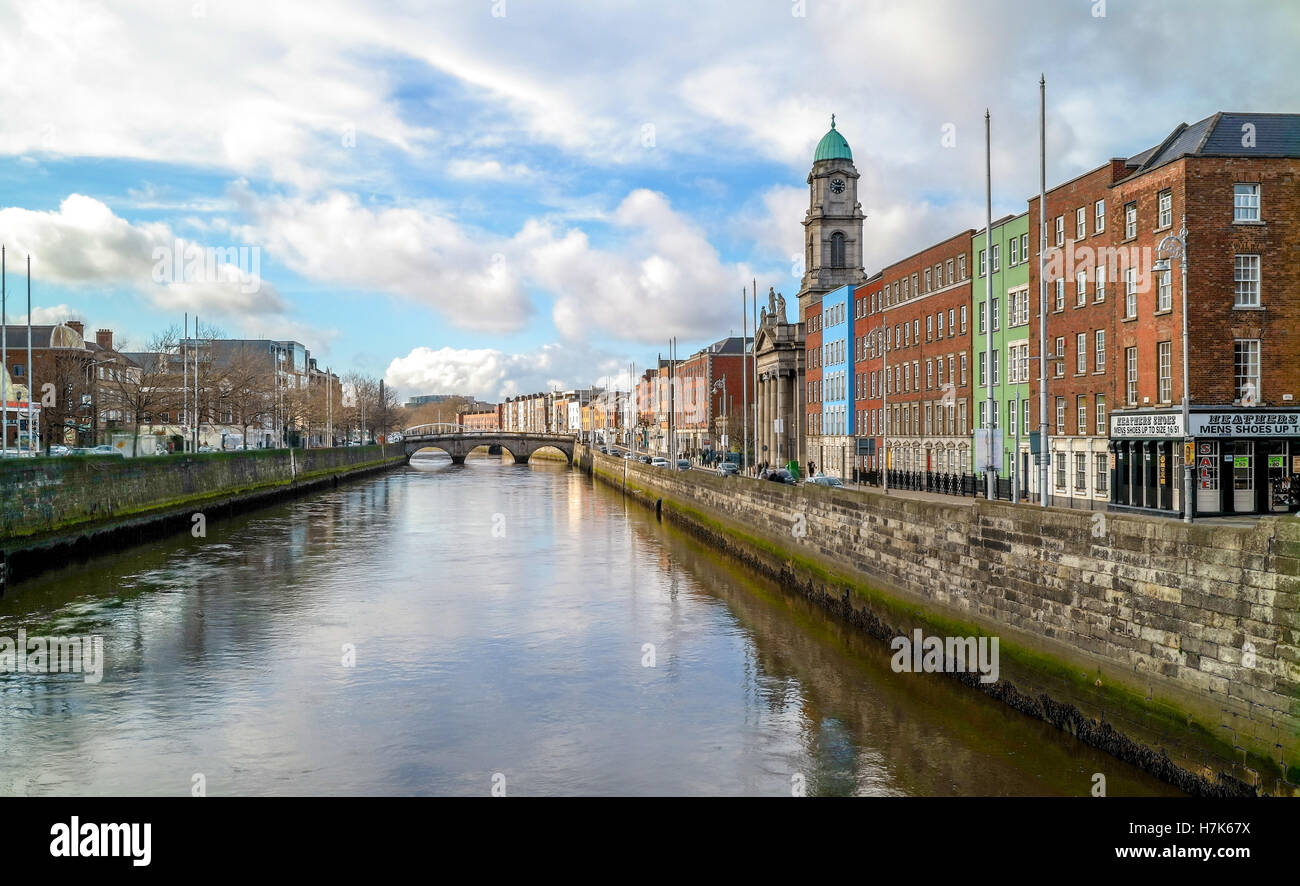 View of Dublin with the river Liffey - Ireland Stock Photo - Alamy
