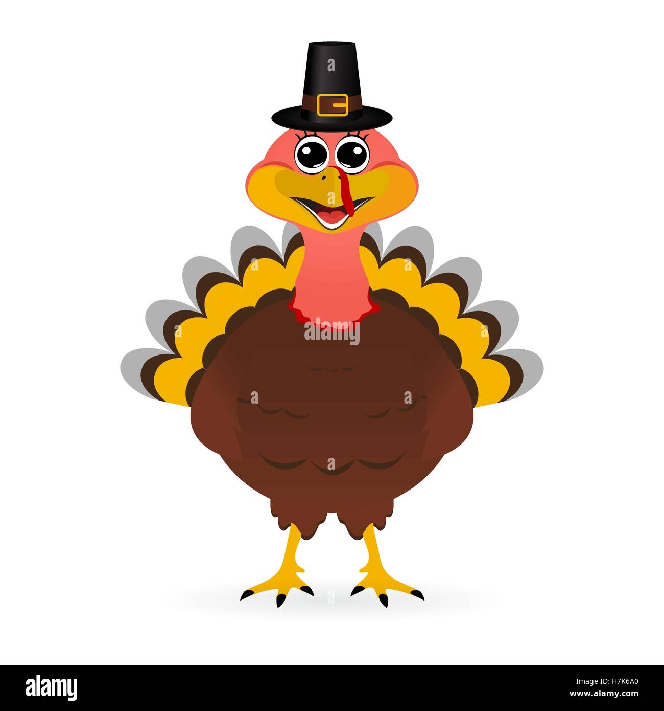 Turkey in hat on Thanksgiving Day Stock Vector Image & Art - Alamy
