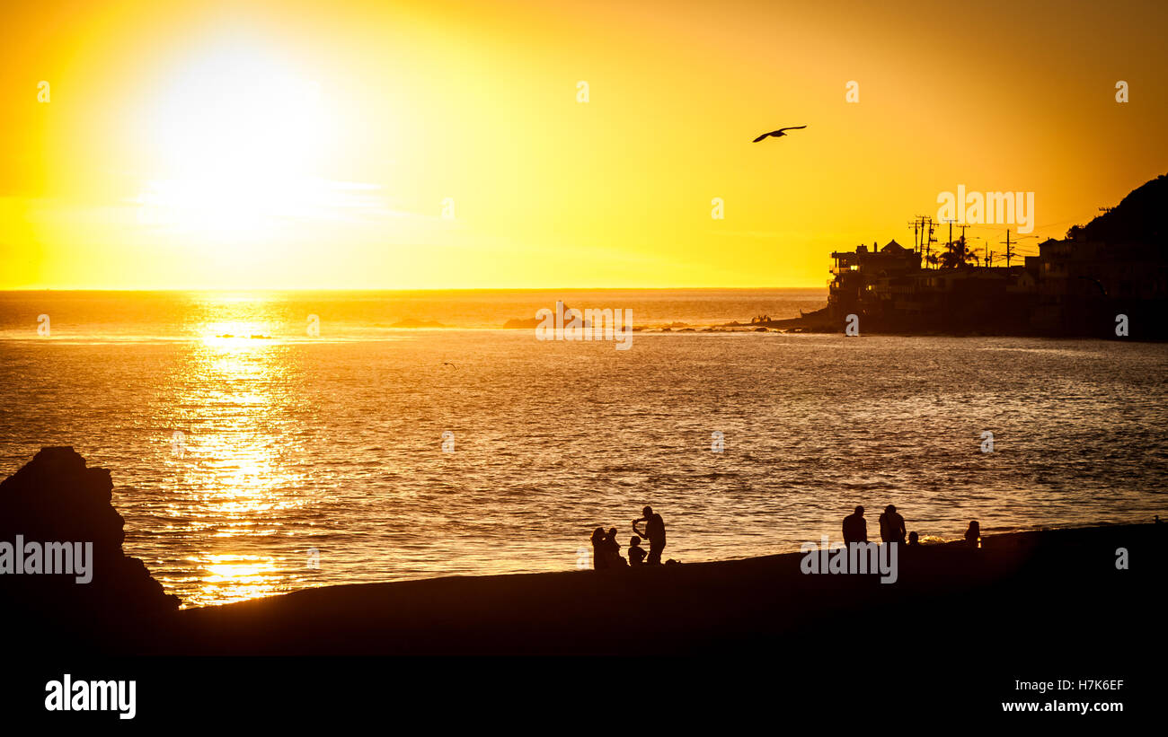 Sunset in Malibu Beach, California, USA Stock Photo - Alamy