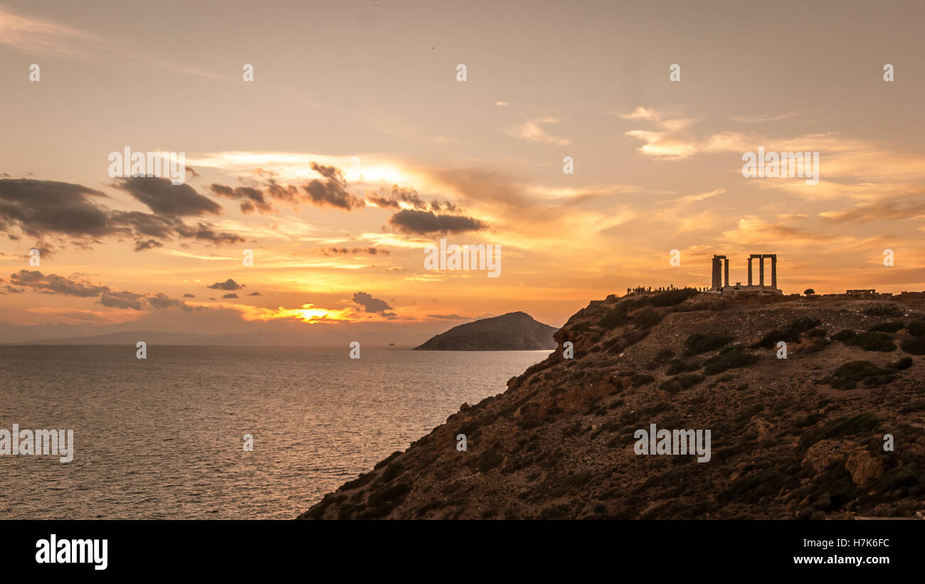 Sunset in Greece Stock Photo - Alamy