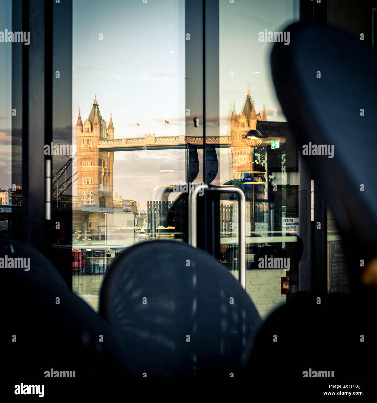 Reflection of the Tower Bridge in London, United Kingdom Stock Photo ...