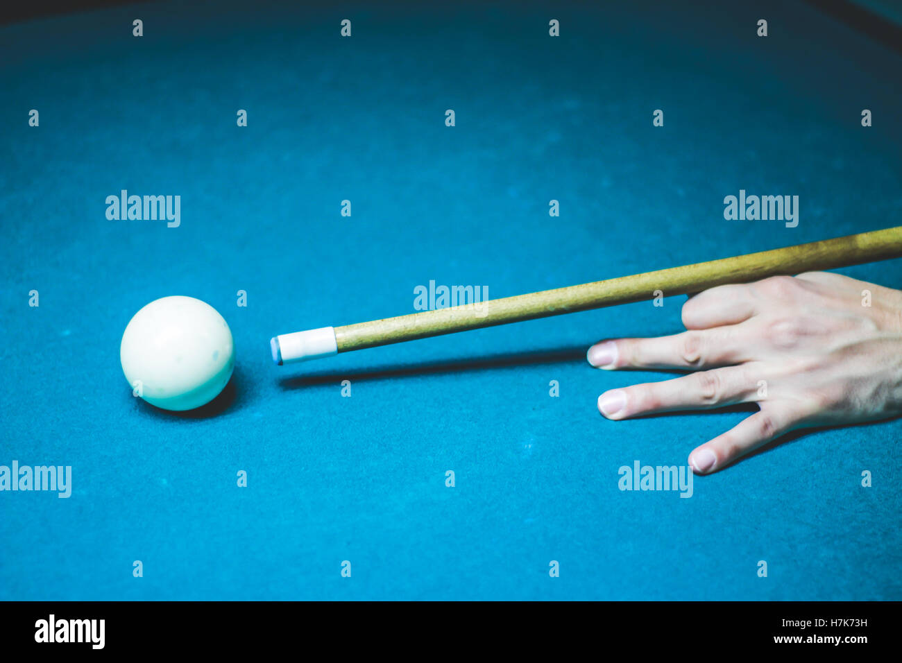Photograph of some billiards plastic balls on table Stock Photo - Alamy