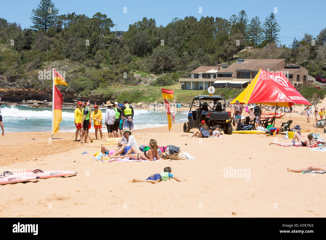 Warriewood Beach , one of Sydney famous northern beaches , patrolled by ...