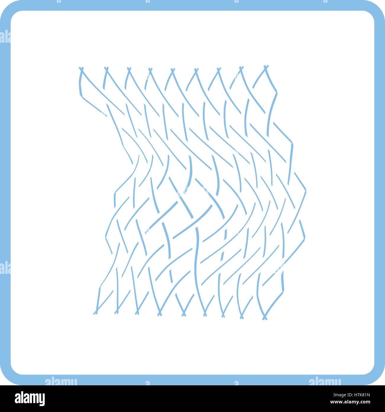 Icon of Fishing net . Blue frame design. Vector illustration Stock ...