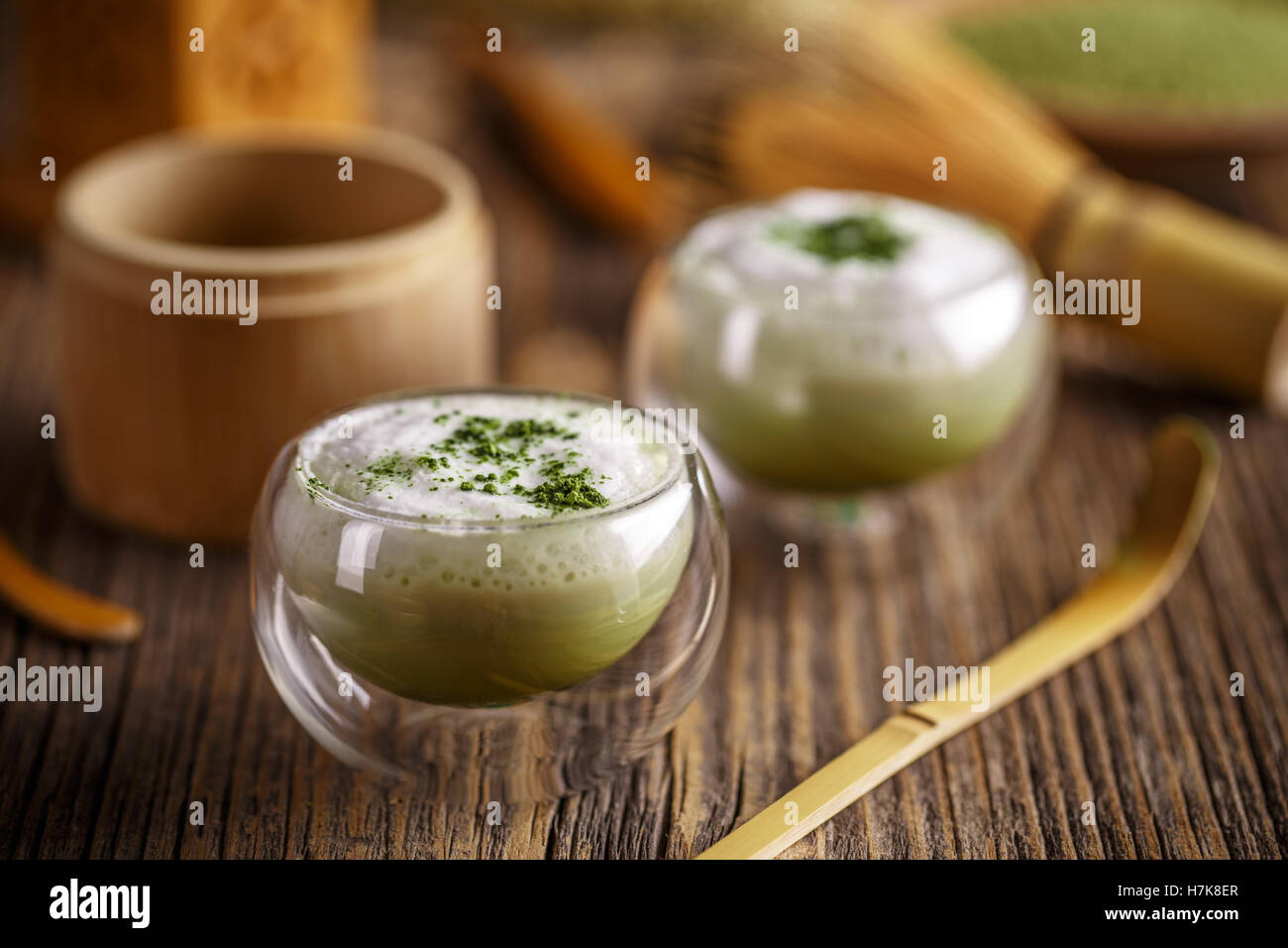 Glass matcha green tea hi-res stock photography and images - Alamy