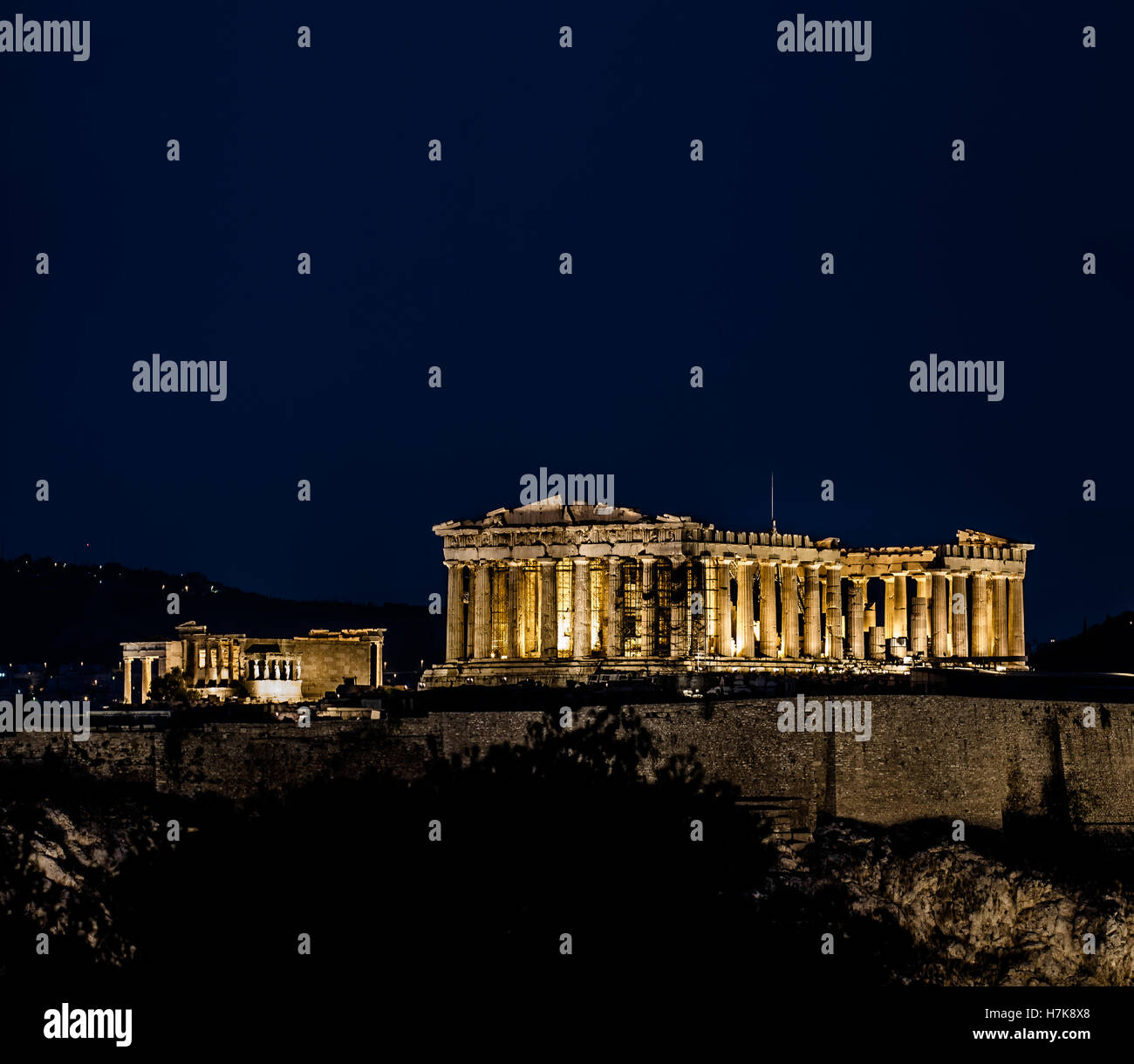 Parthenon At Night