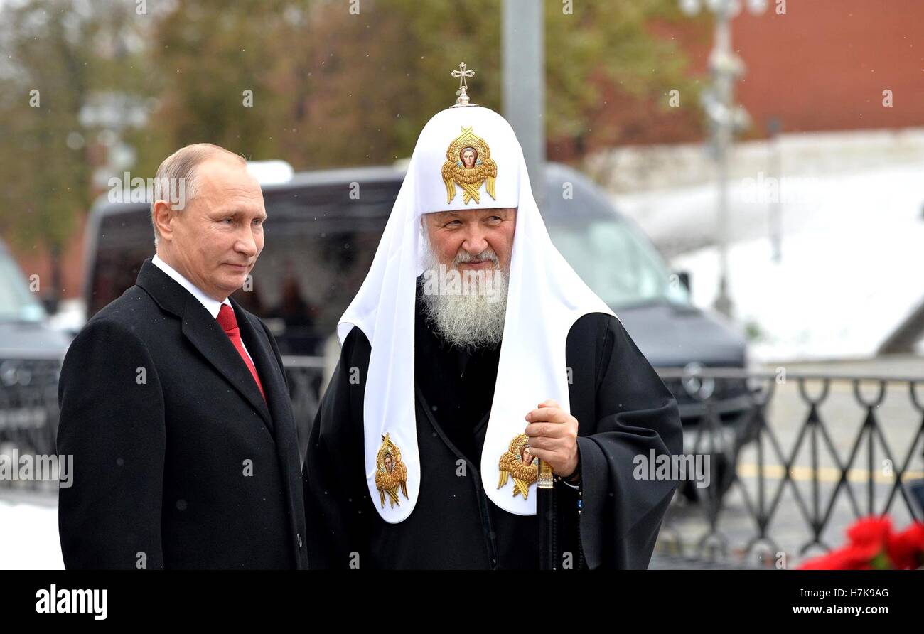 Russian President Vladimir Putin and Russian Orthodox Patriarch Kirill ...