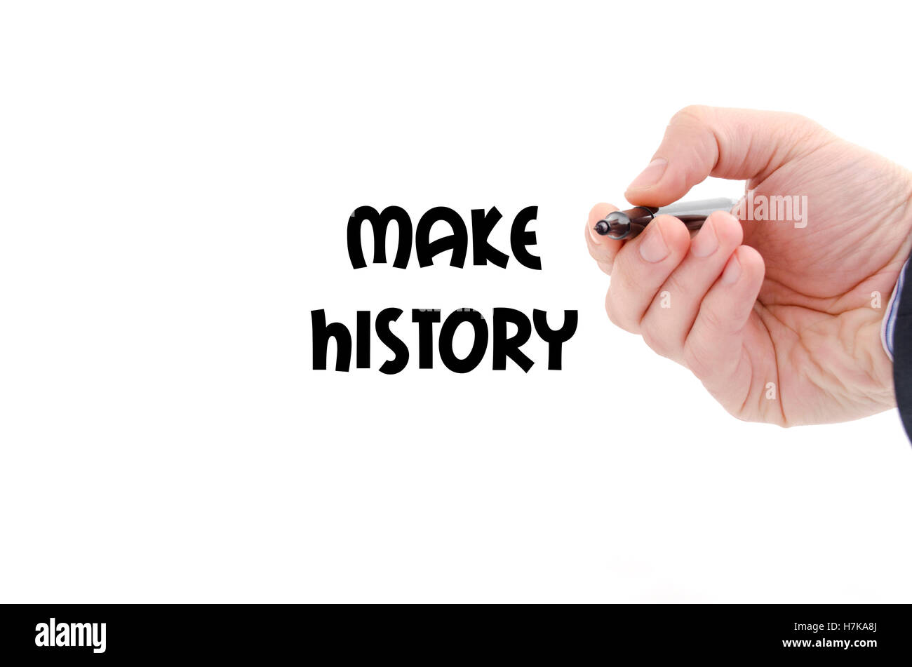 Make history text concept isolated over white background Stock Photo ...