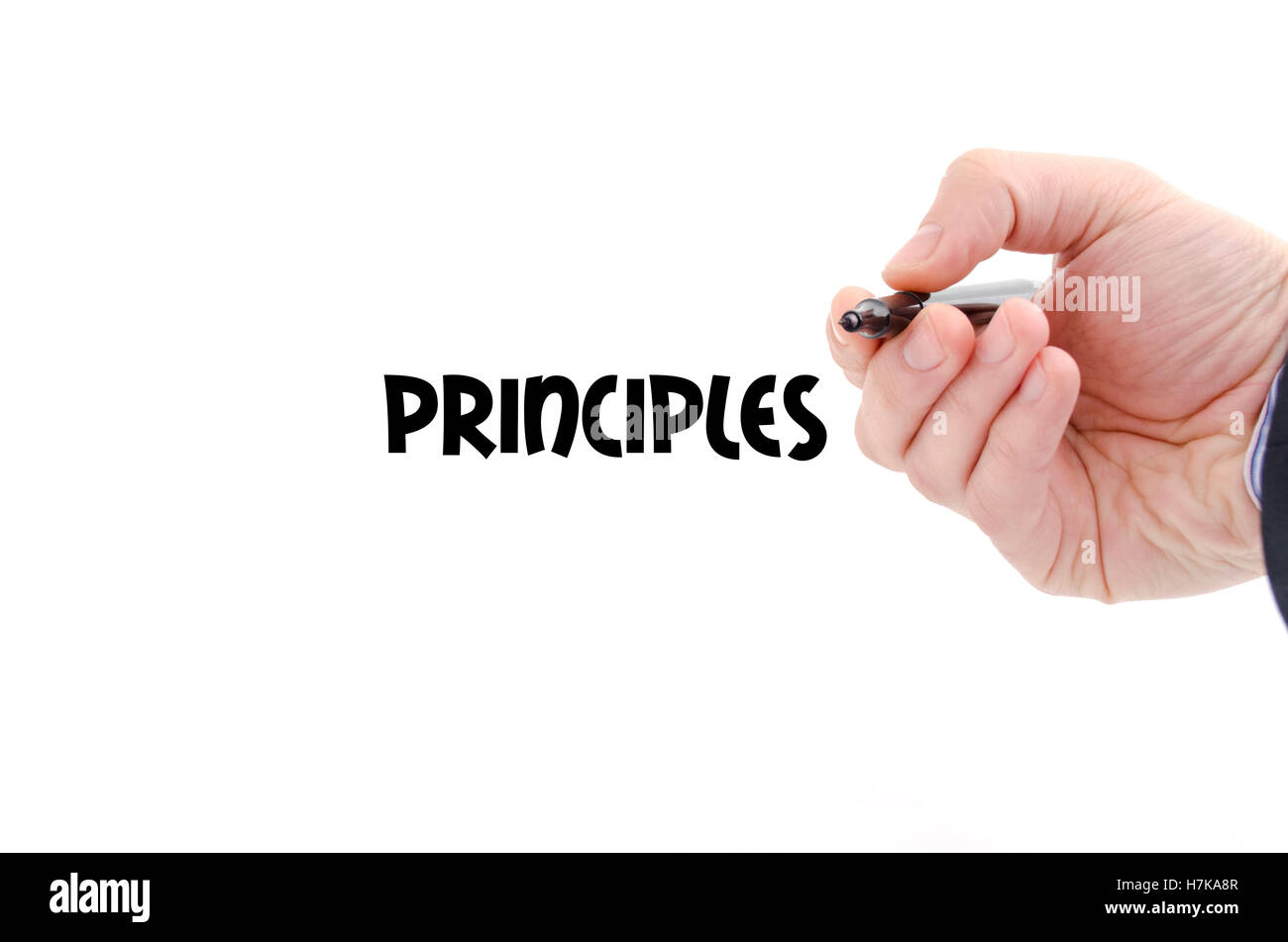 Principles text concept isolated over white background Stock Photo - Alamy