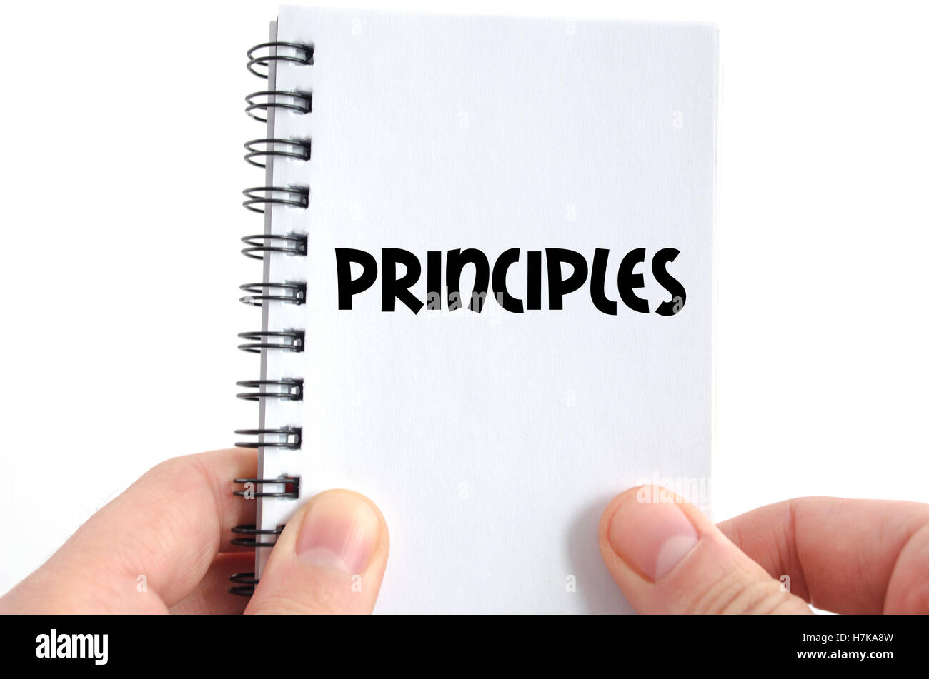 Principles text concept isolated over white background Stock Photo - Alamy
