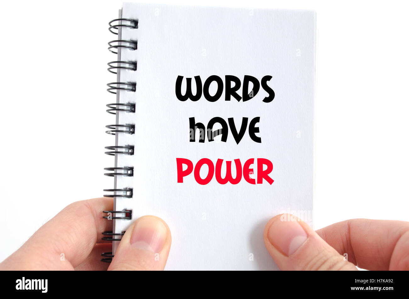 Words have power text concept isolated over white background Stock ...