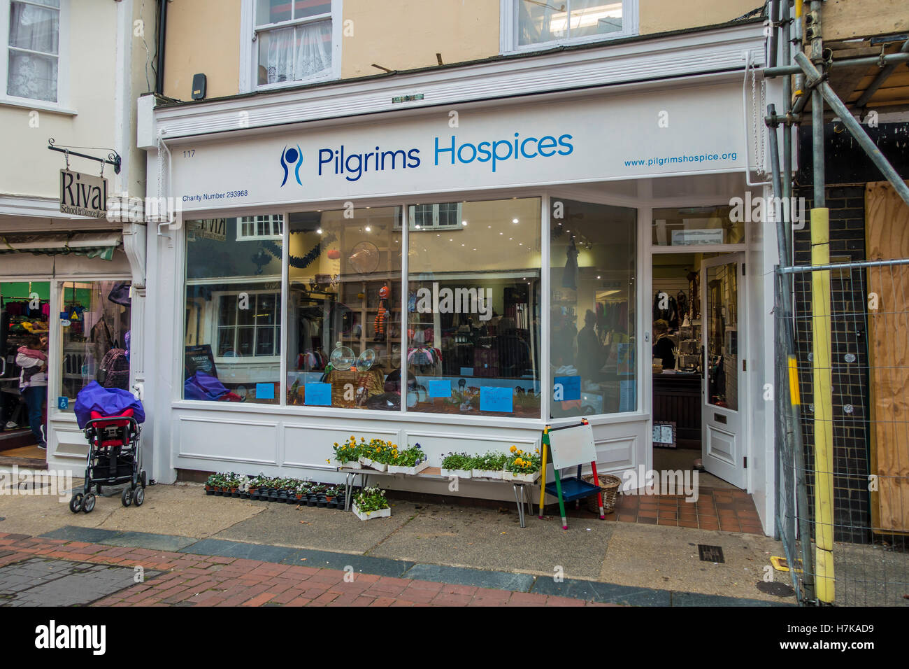Pilgrims Hospice Charity Shop Faversham Kent England Stock Photo - Alamy