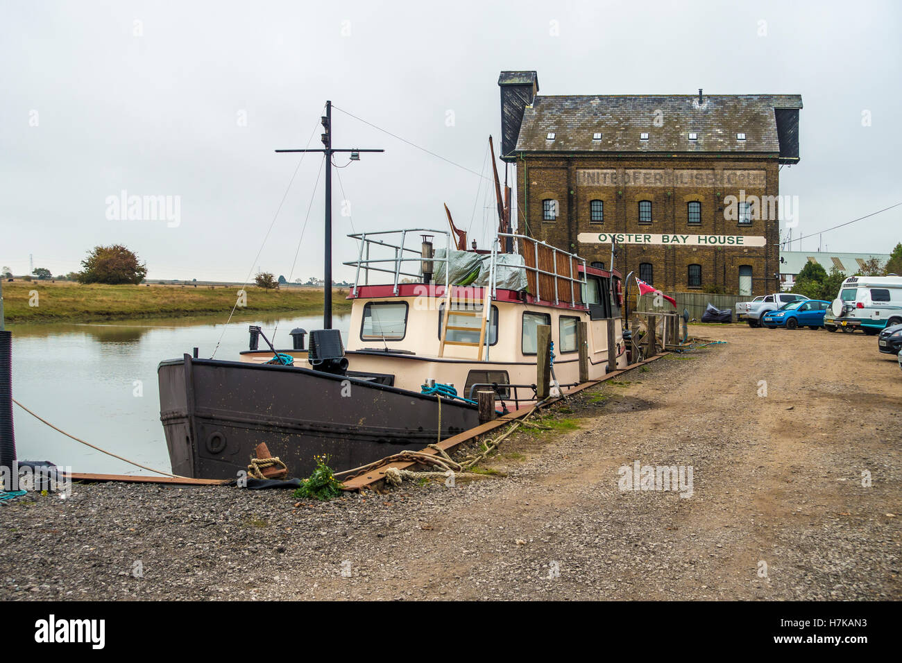 Faversham Creek Autumn High Tide Faversham Kent England Stock Photo - Alamy