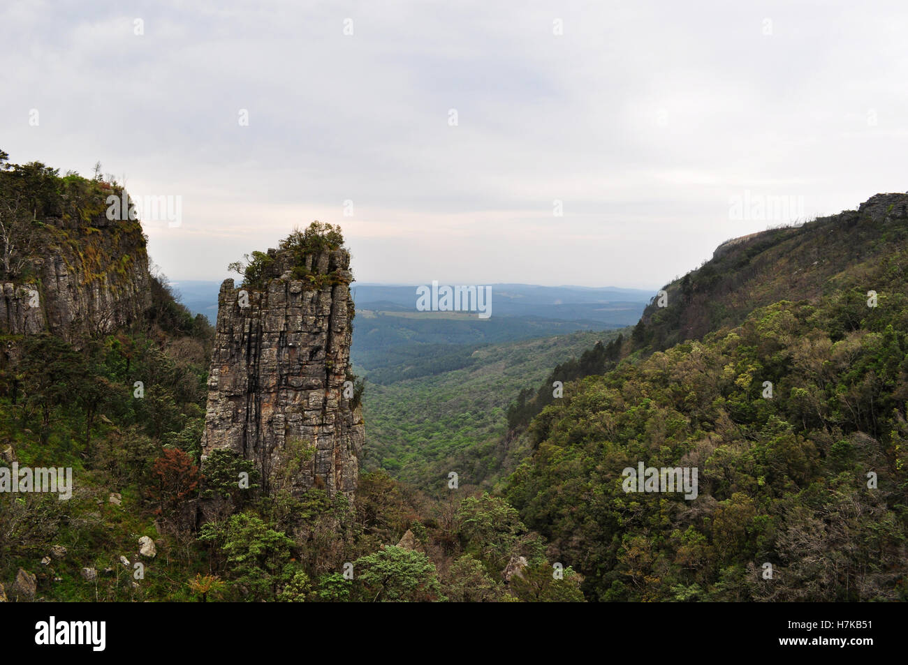 South Africa: view of the Pinnacle, a geological feature of a single ...