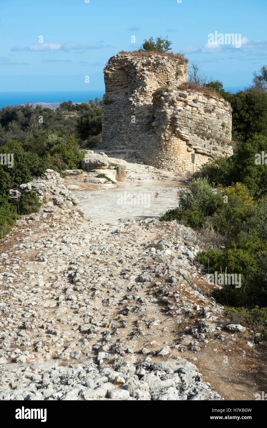 Griechenland, Kreta, Archea Eleftherna, Akropolis von Eleutherna Stock ...