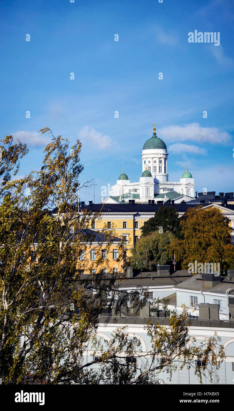 cathedral landmark and central helsinki city view in finland Stock ...