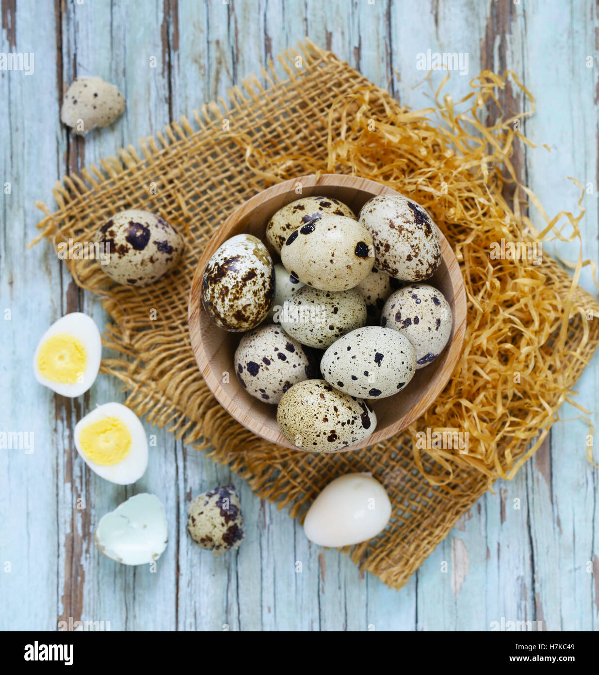natural organic quail eggs Stock Photo - Alamy