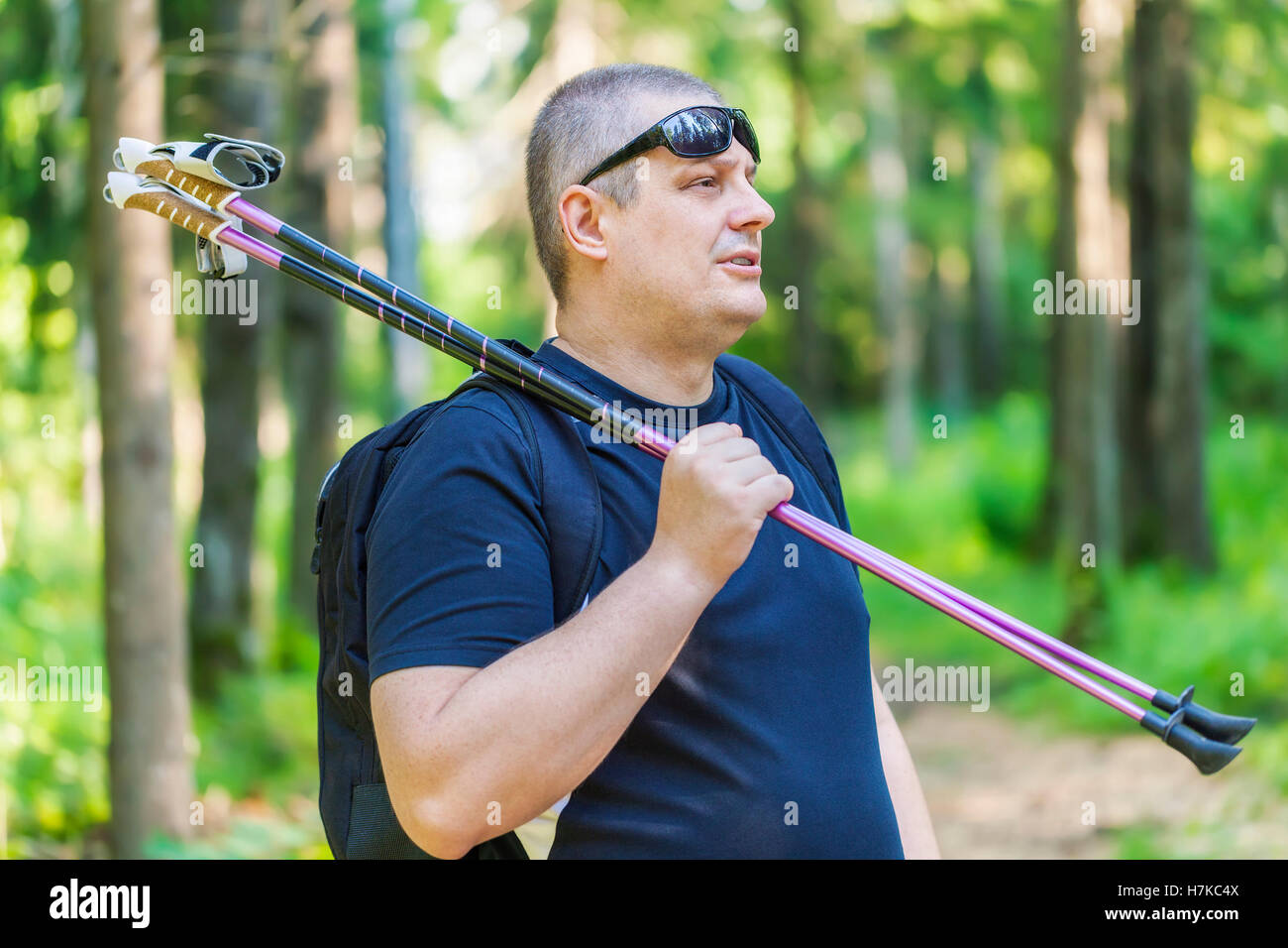 Man walking sticks hi-res stock photography and images - Alamy