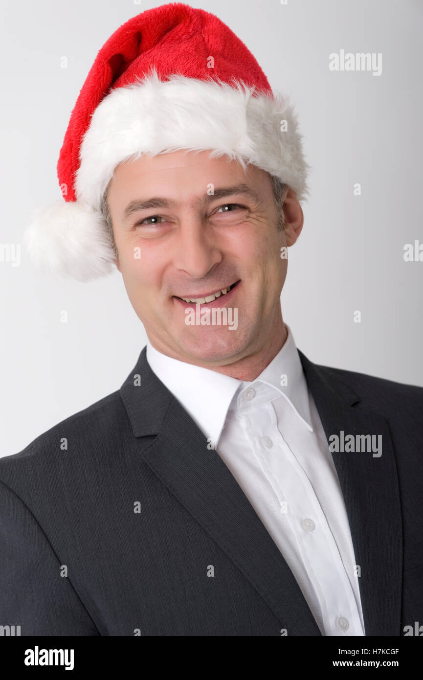 Old man wearing santa hi-res stock photography and images - Alamy