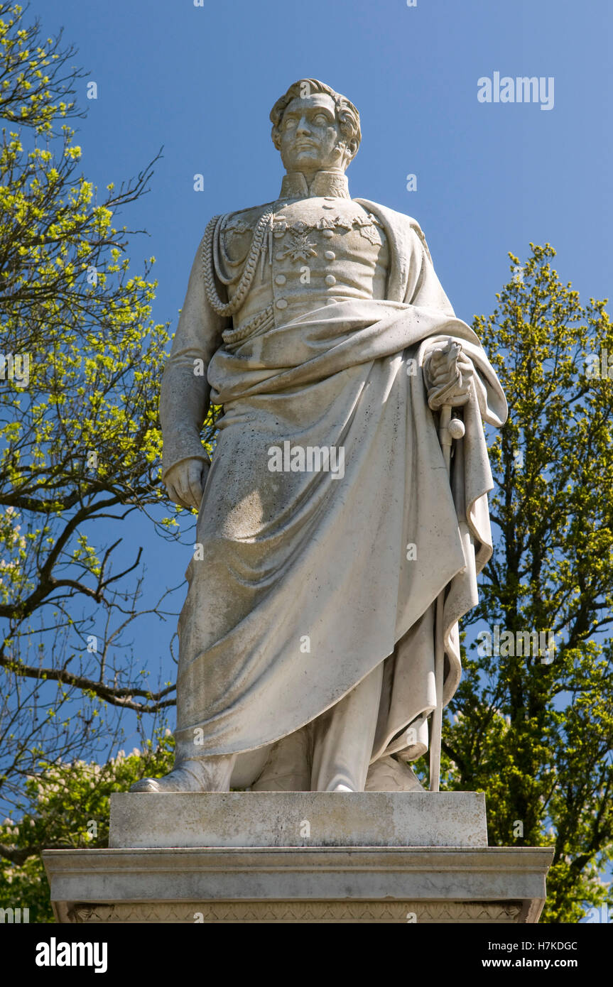 Malte monument in the castle gardens of Putbus, Ruegen island ...