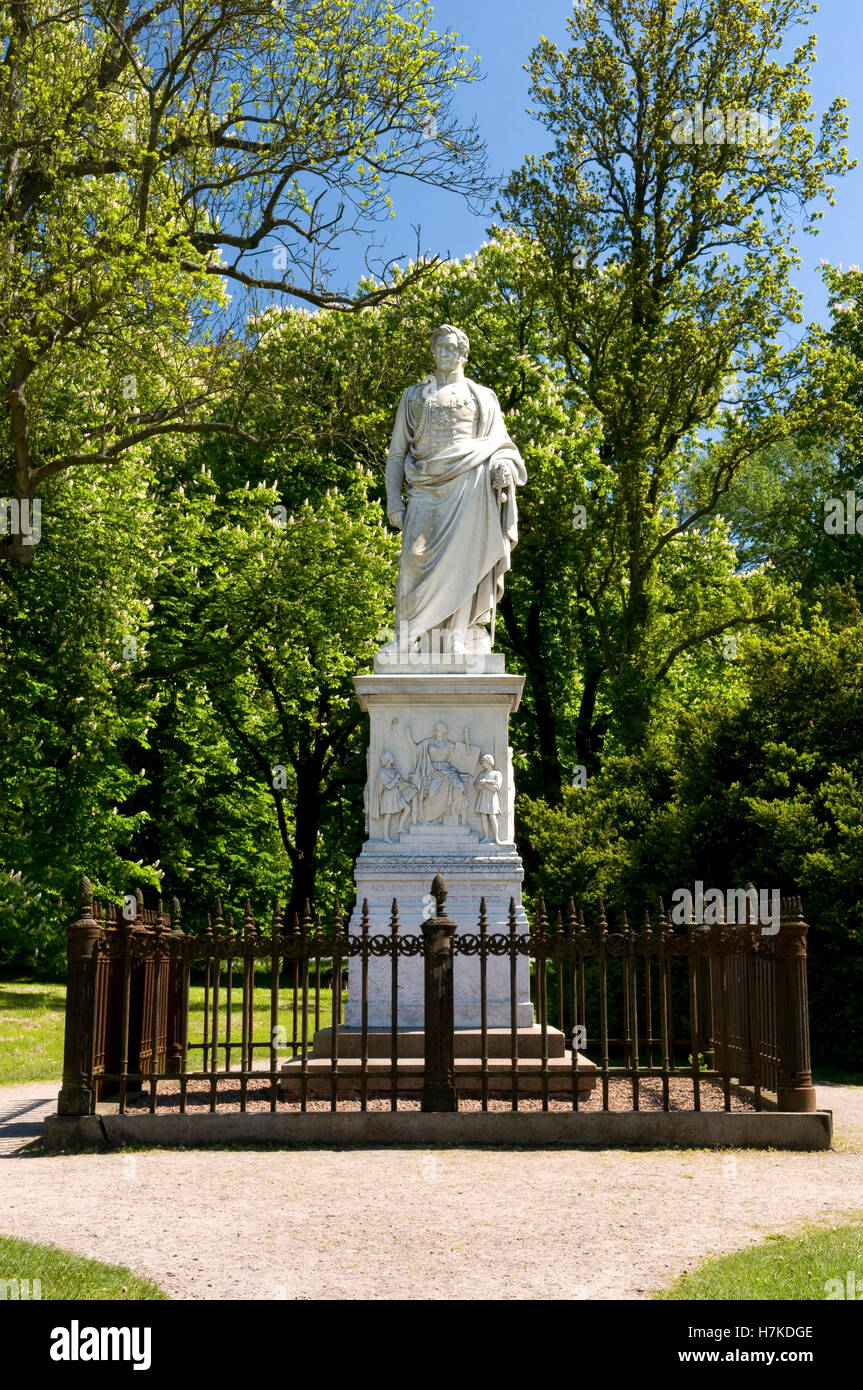 Malte monument in the castle gardens of Putbus, Ruegen island ...