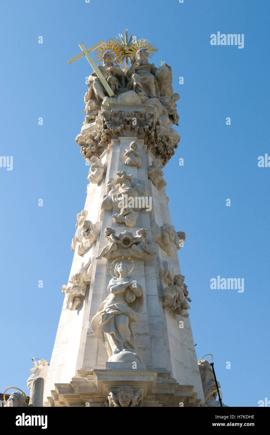 Holy Trinity Column on Trinity Square, Budapest, Hungary, Europe Stock ...