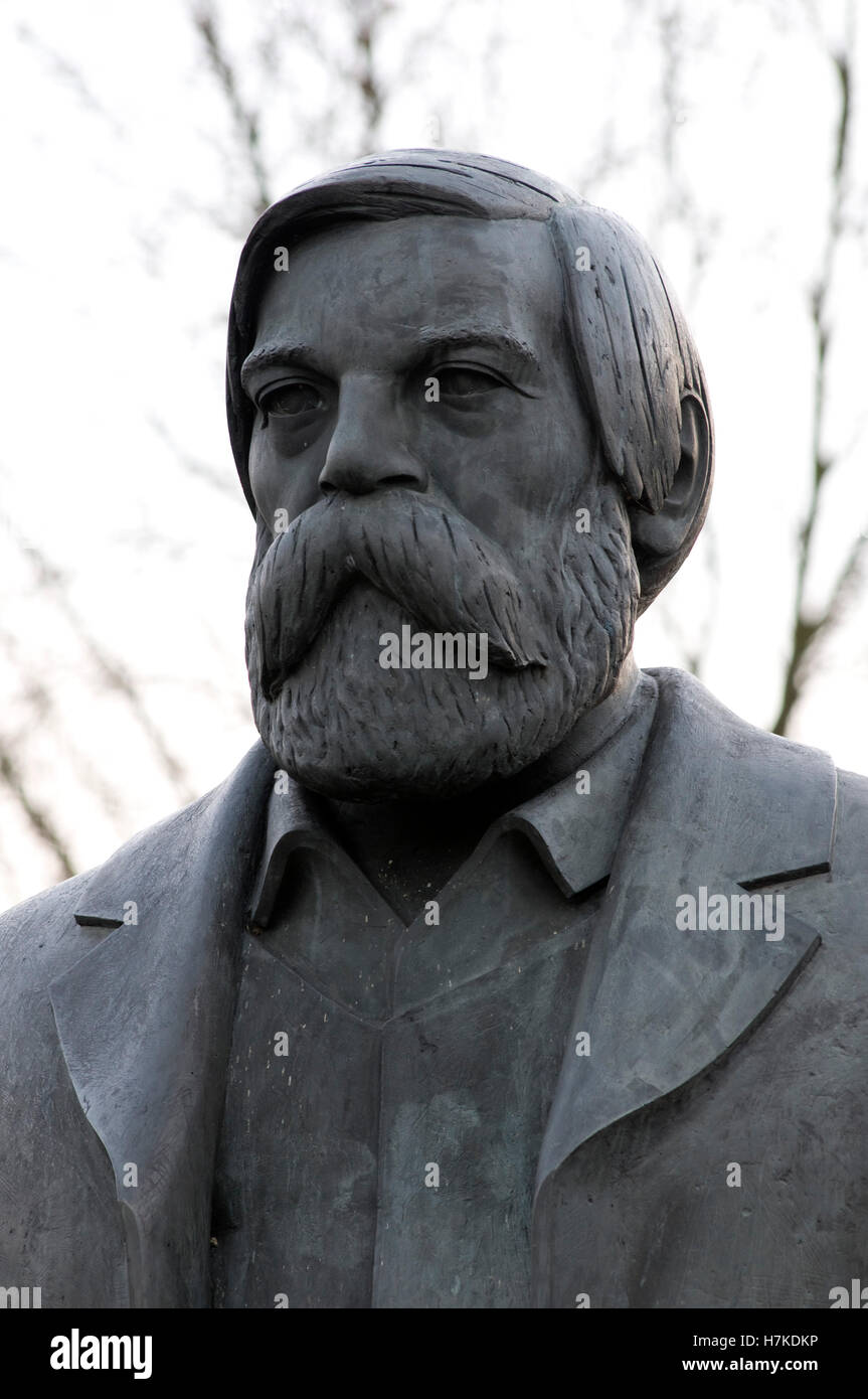 Statue of Friedrich Engels, 1820-1895, entrepreneur, philosopher ...