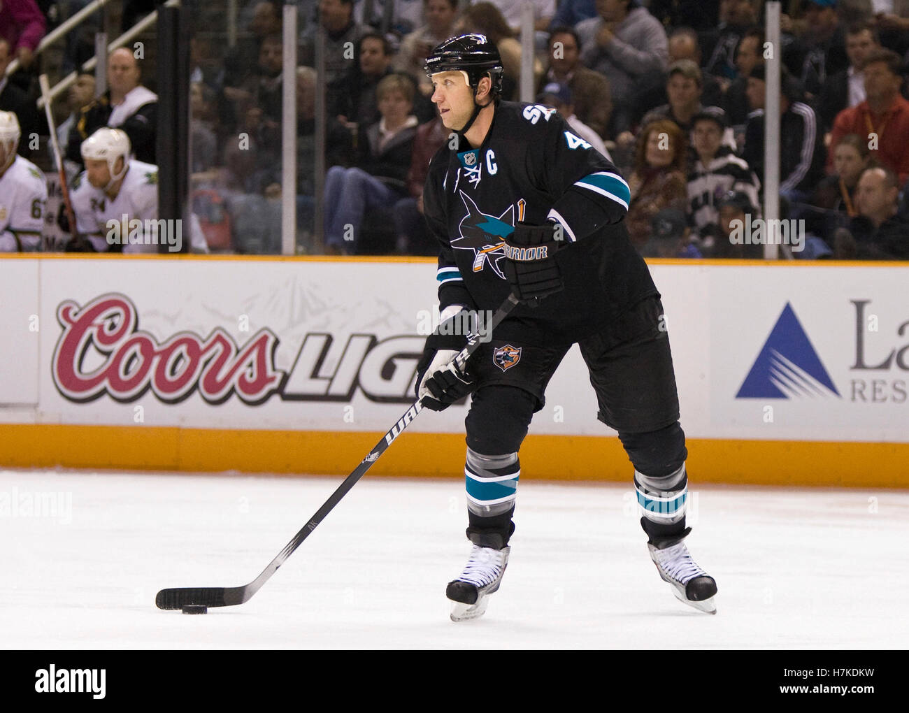 March 25, 2010; San Jose, CA, USA; San Jose Sharks defenseman Rob Blake ...