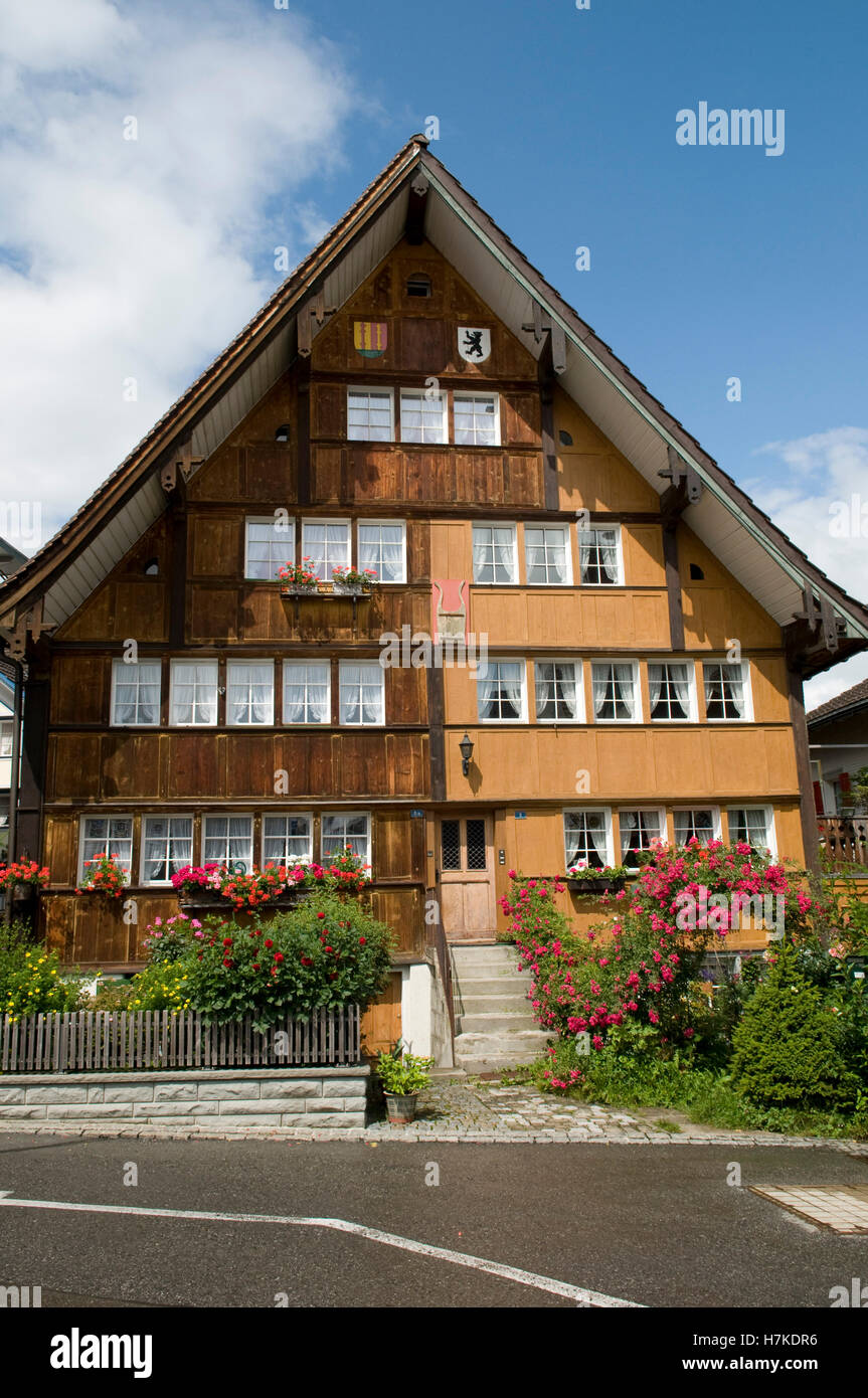 Typical switzerland wooden house hi-res stock photography and images ...