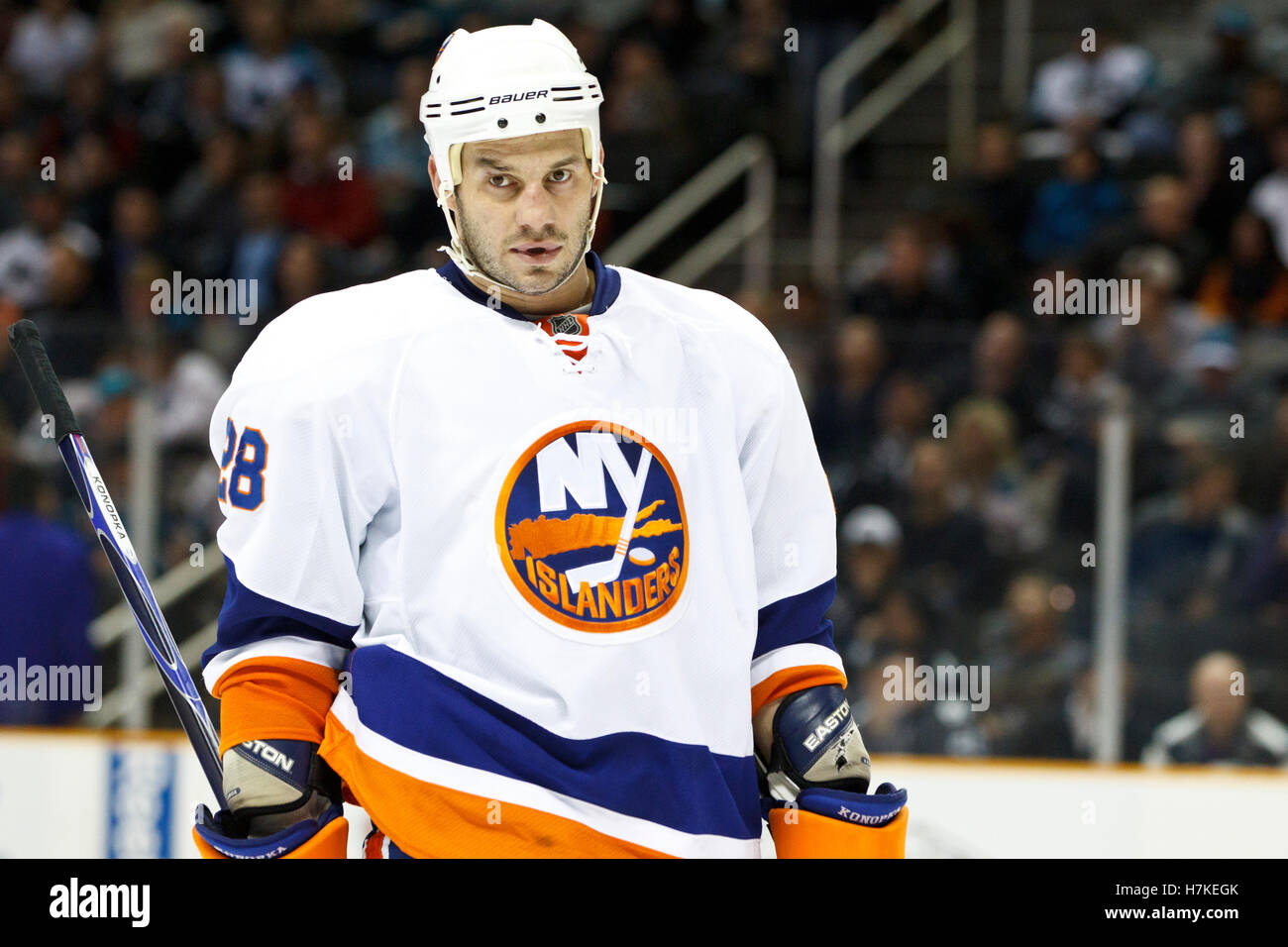 November 11, 2010; San Jose, CA, USA; New York Islanders center Zenon ...