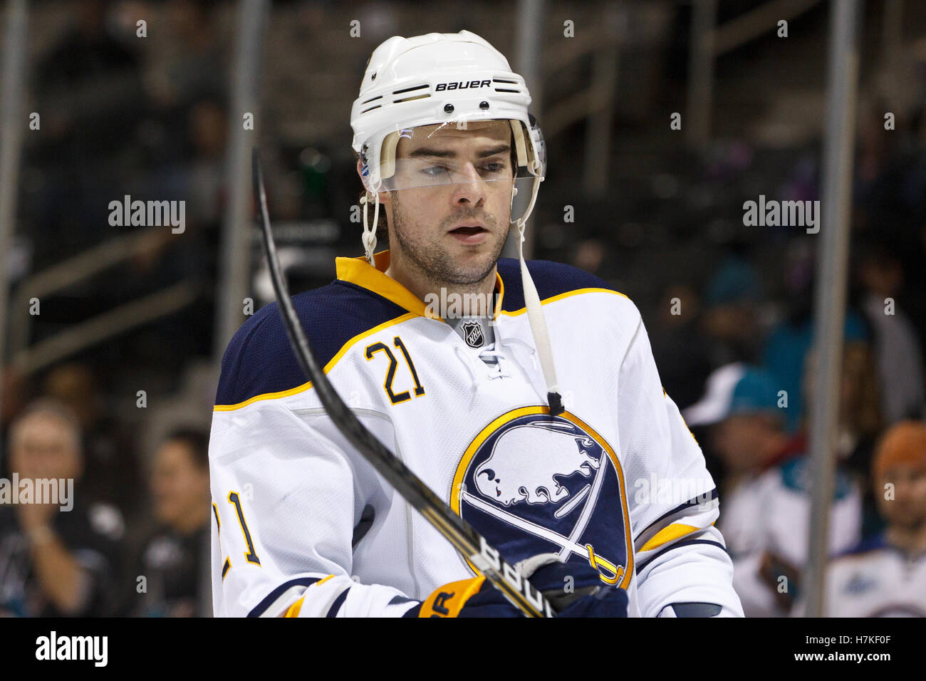 January 6, 2011; San Jose, CA, USA; Buffalo Sabres right wing Drew ...
