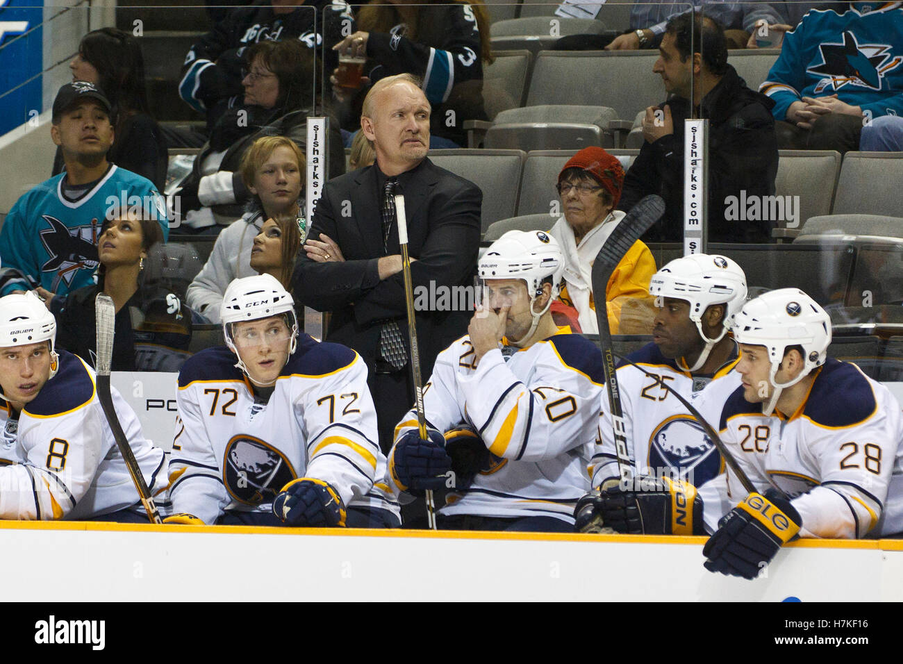 January 6, 2011; San Jose, CA, USA; Buffalo Sabres head coach Lindy ...
