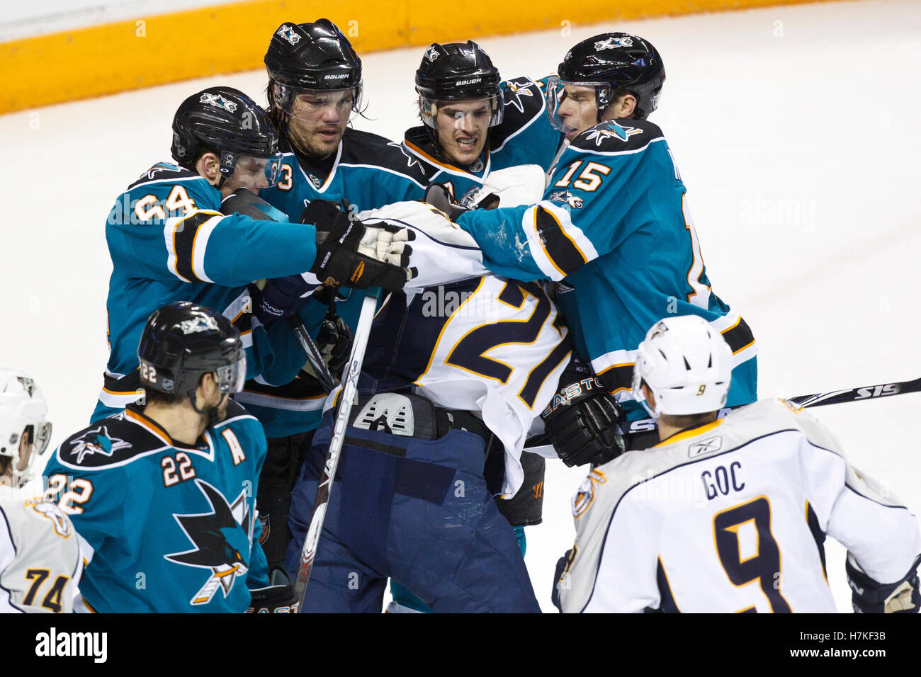 January 8, 2011; San Jose, CA, USA; San Jose Sharks left wing Jamie ...