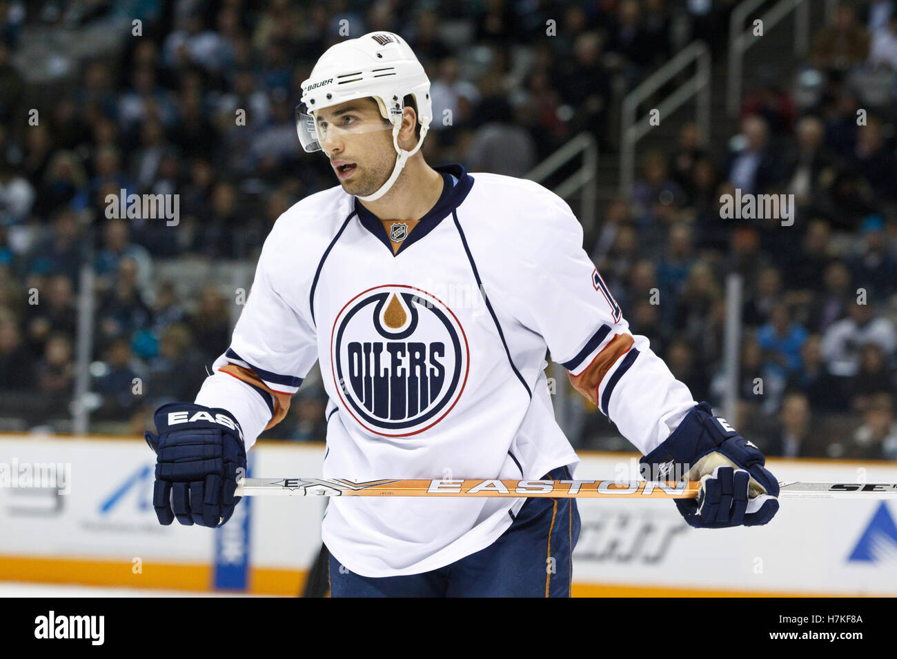 January 13, 2011; San Jose, CA, USA; Edmonton Oilers center Andrew ...