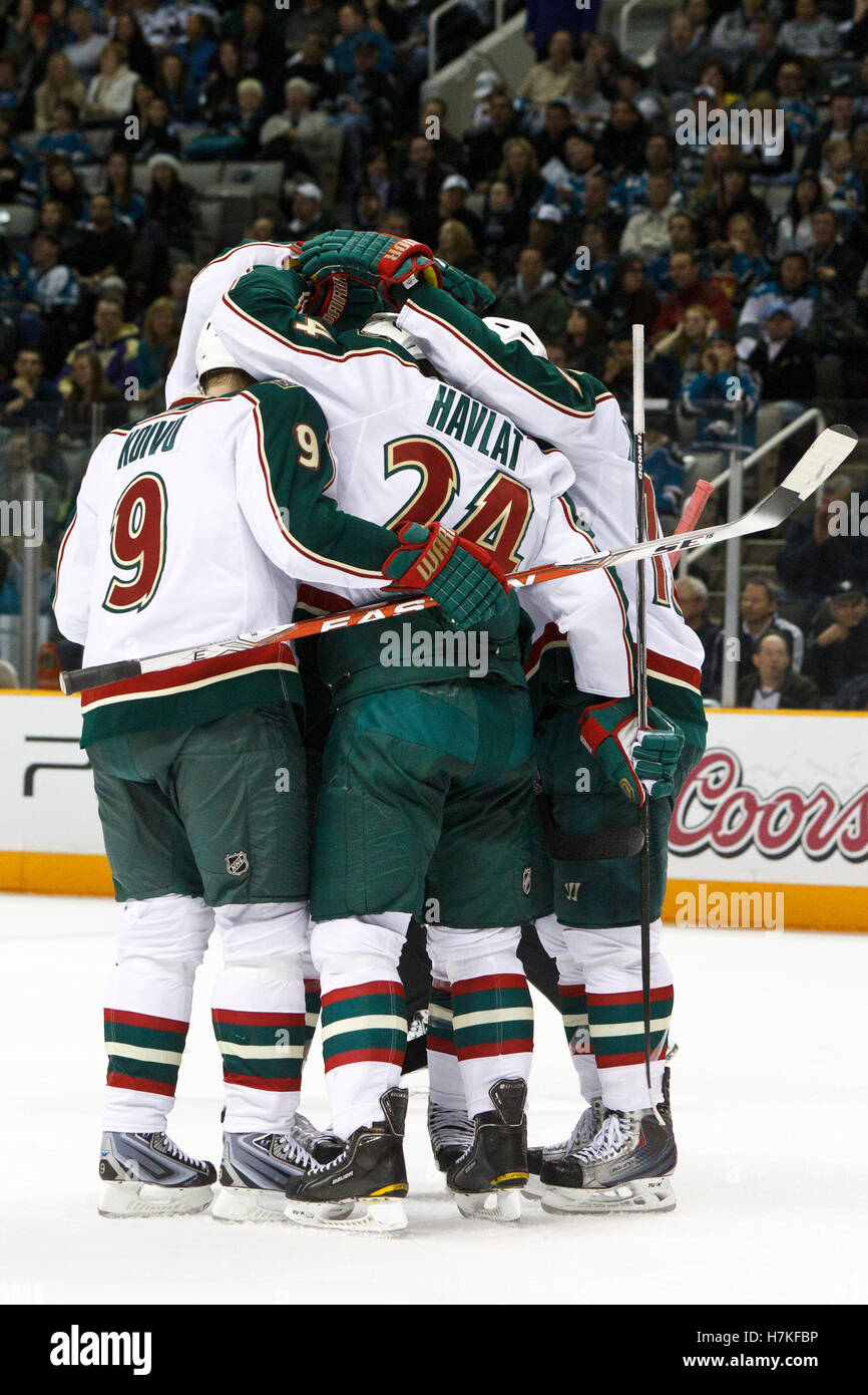 January 22, 2011; San Jose, CA, USA; Minnesota Wild center Mikko Koivu ...