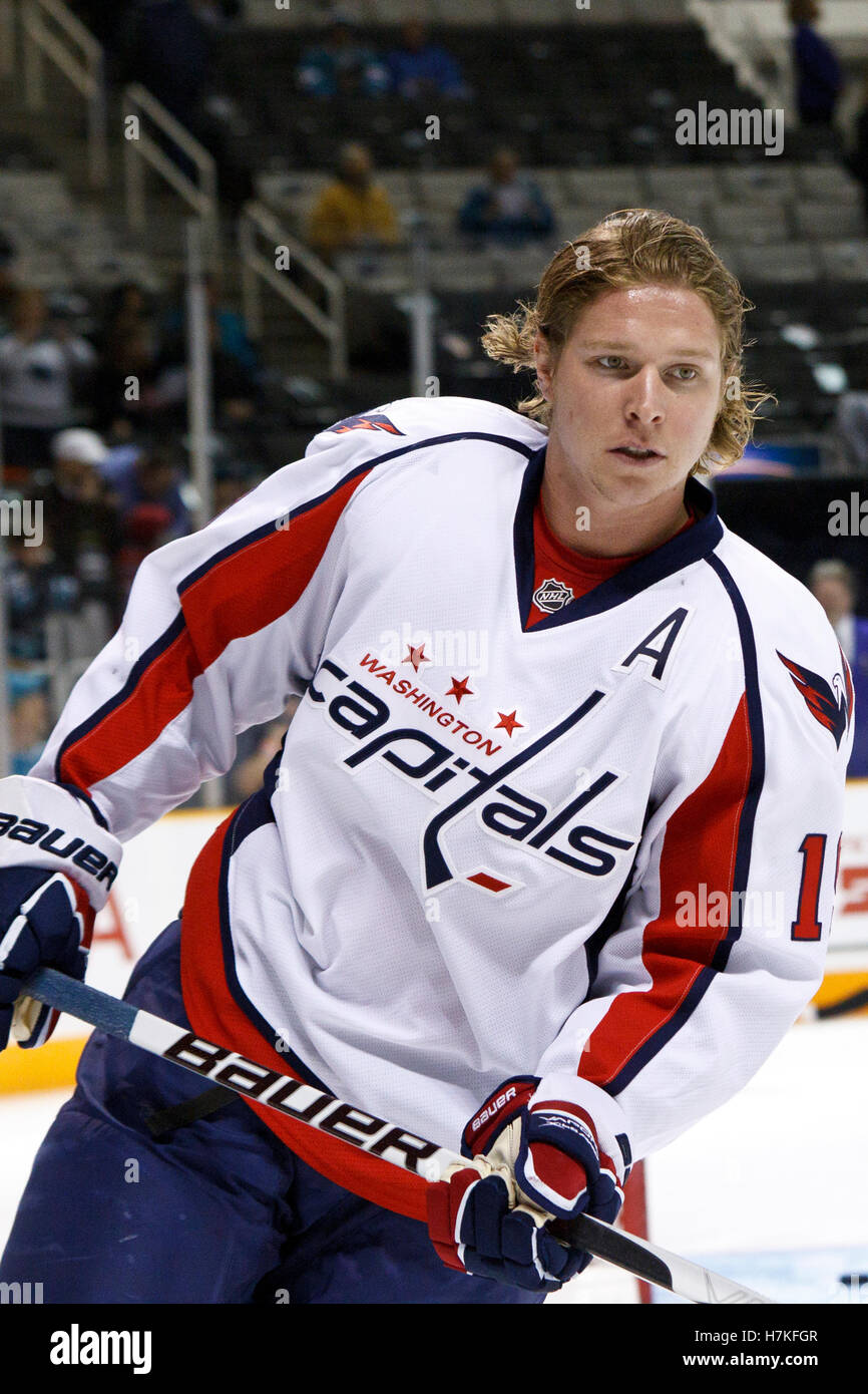February 17, 2011; San Jose, CA, USA; Washington Capitals center ...