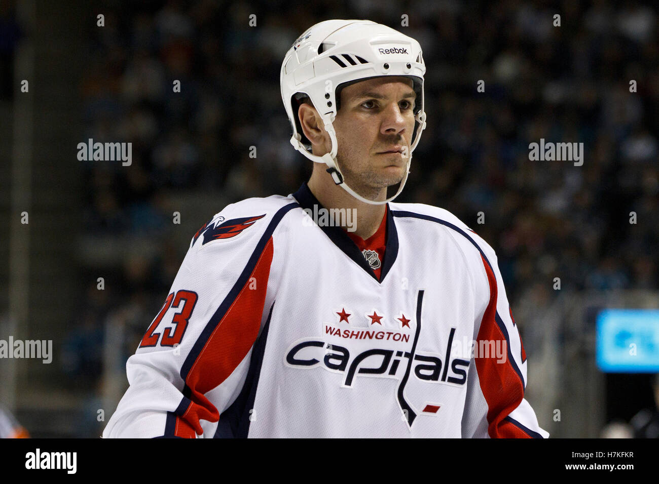 February 17, 2011; San Jose, CA, USA; Washington Capitals defenseman ...
