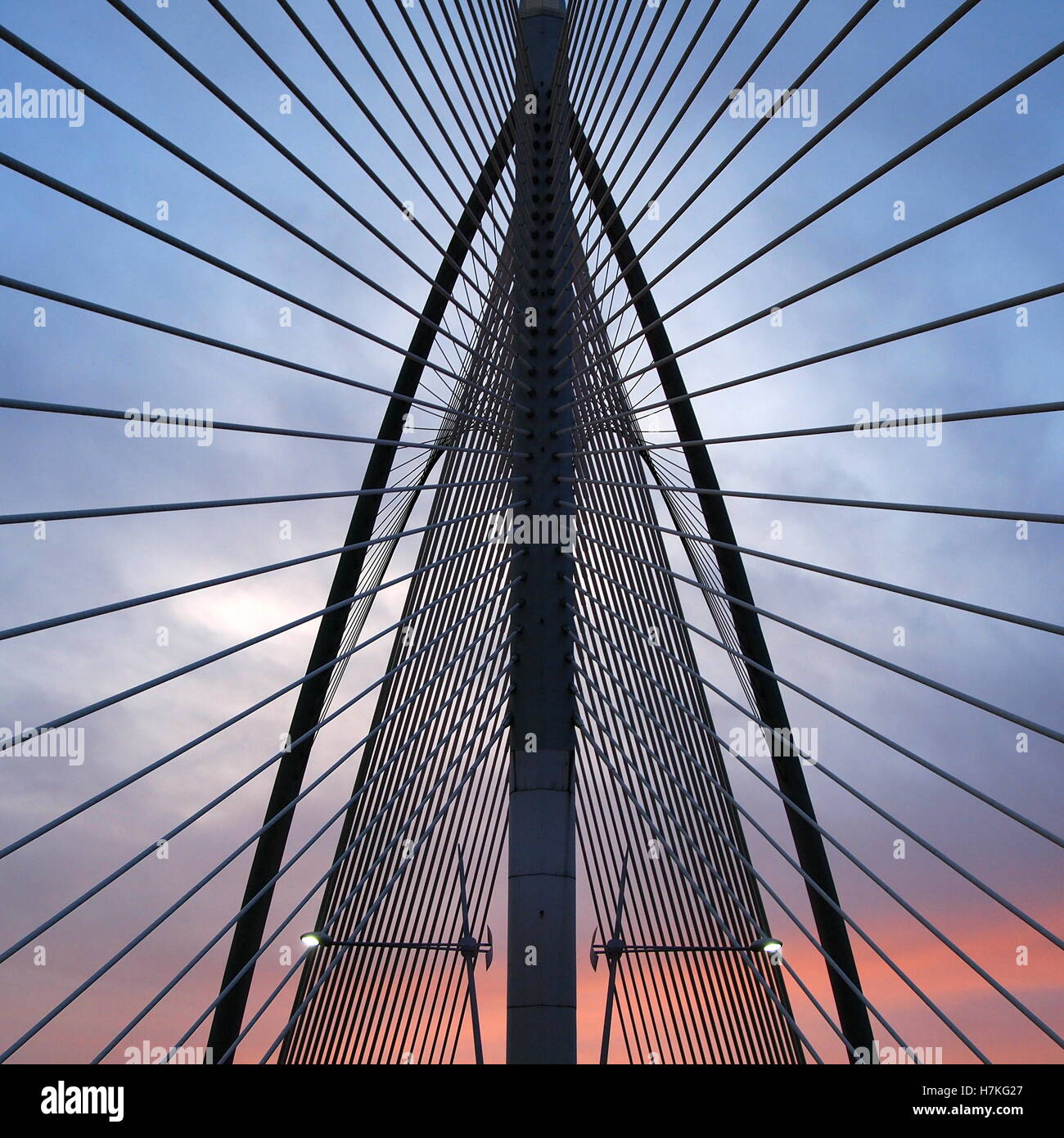 silver steel bridge Stock Photo - Alamy