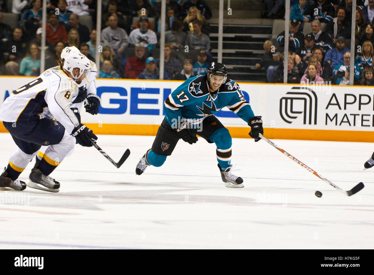 March 8, 2011; San Jose, CA, USA; San Jose Sharks center Torrey ...