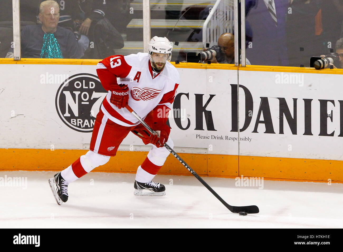 April 29, 2011; San Jose, CA, USA; Detroit Red Wings center Pavel ...