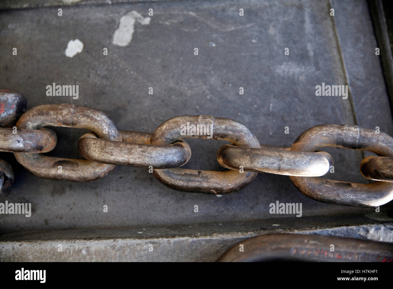Old iron rusty chains in industrial scene Stock Photo - Alamy