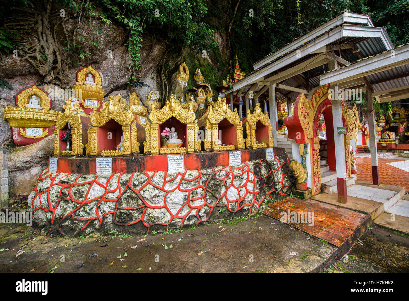 Hnee Pagoda Inside The Cave In Kalaw, Burma Stock Photo - Alamy