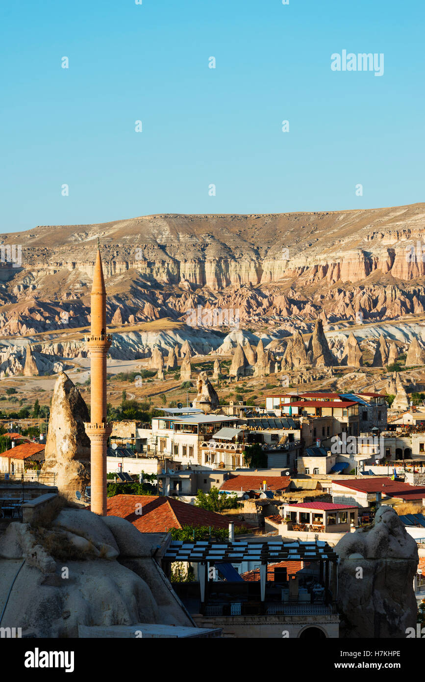 Turkey, Central Anatolia, Cappadocia, landscape at Goreme, Unesco World ...