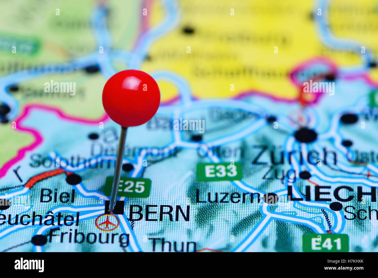 Bern map hi-res stock photography and images - Alamy