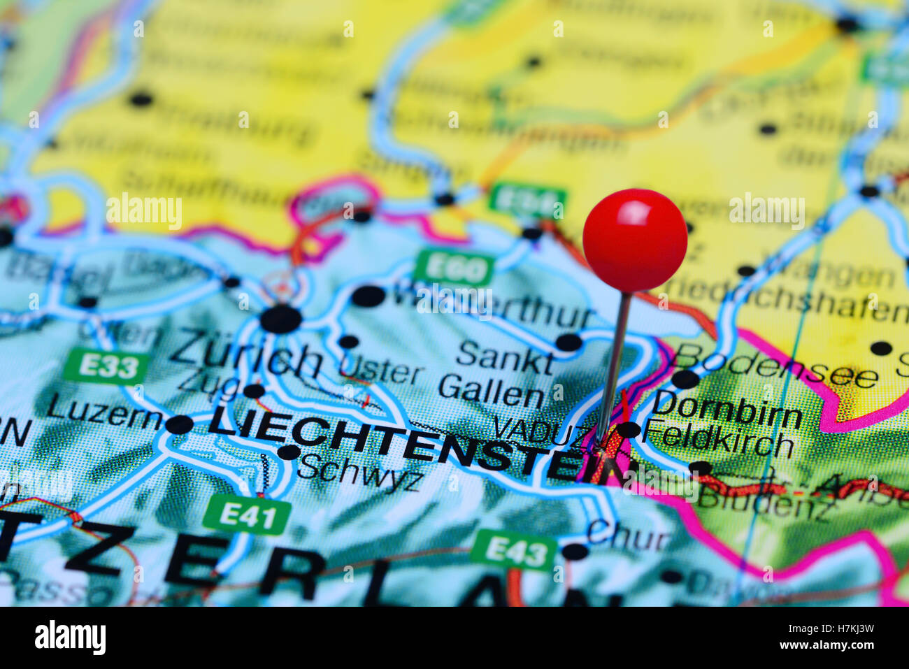Liechtenstein map hi-res stock photography and images - Alamy