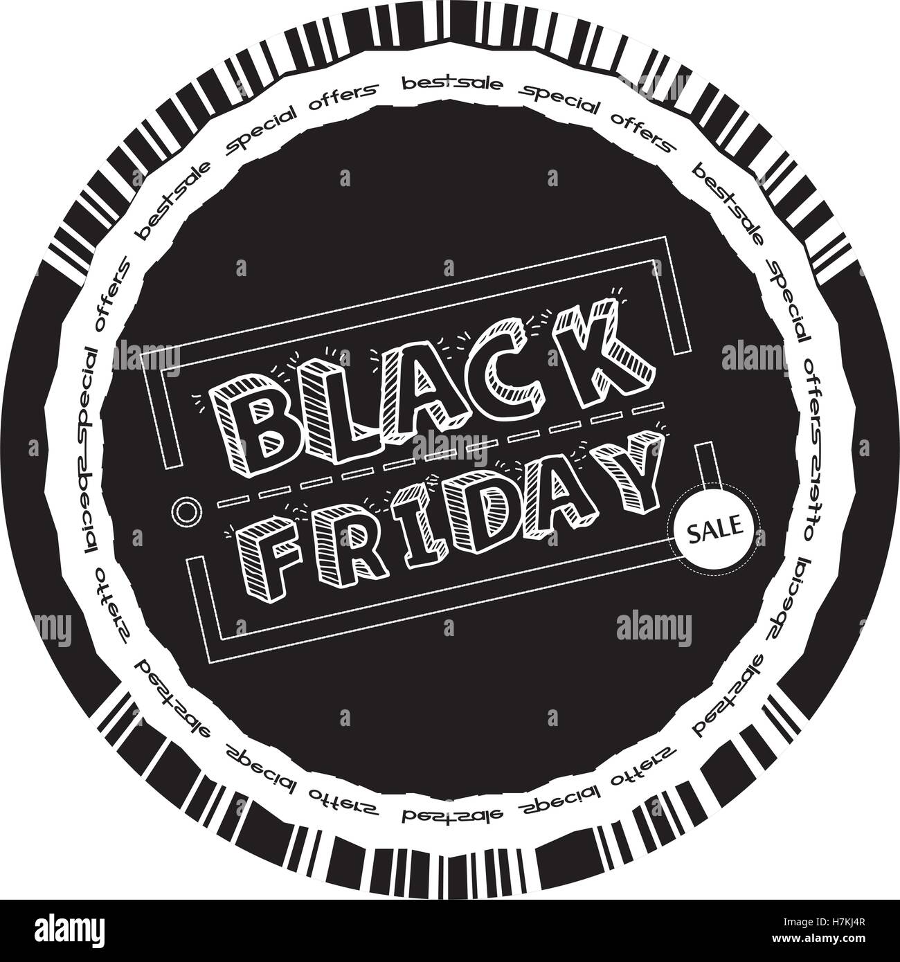 Isolated black friday label with text, Vector illustration Stock Vector ...