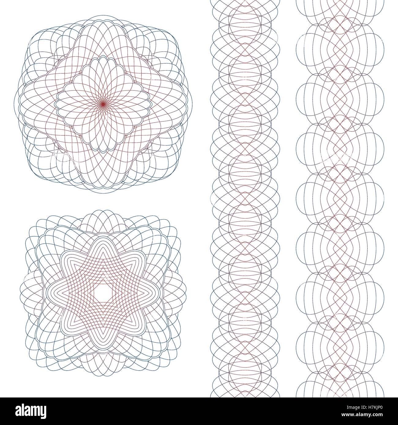 Guilloche borders and rosettes Stock Vector Image & Art - Alamy