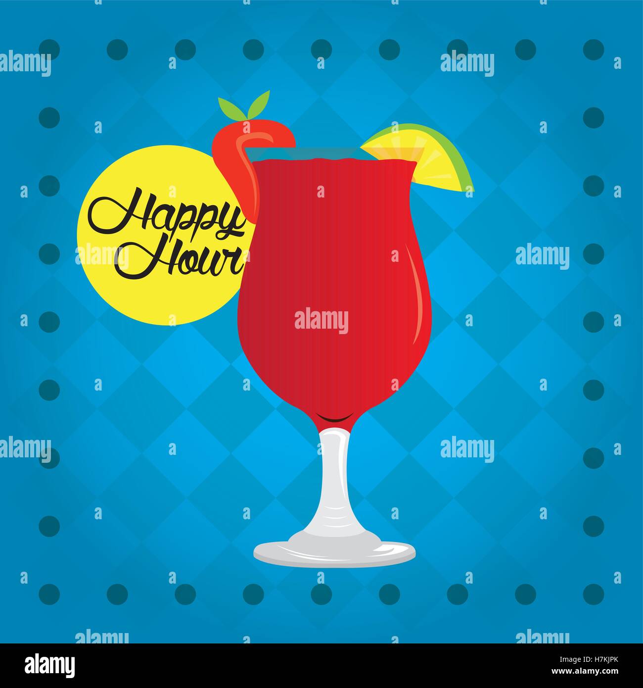 Vintage happy hour graphic design, Vector illustration Stock Vector ...