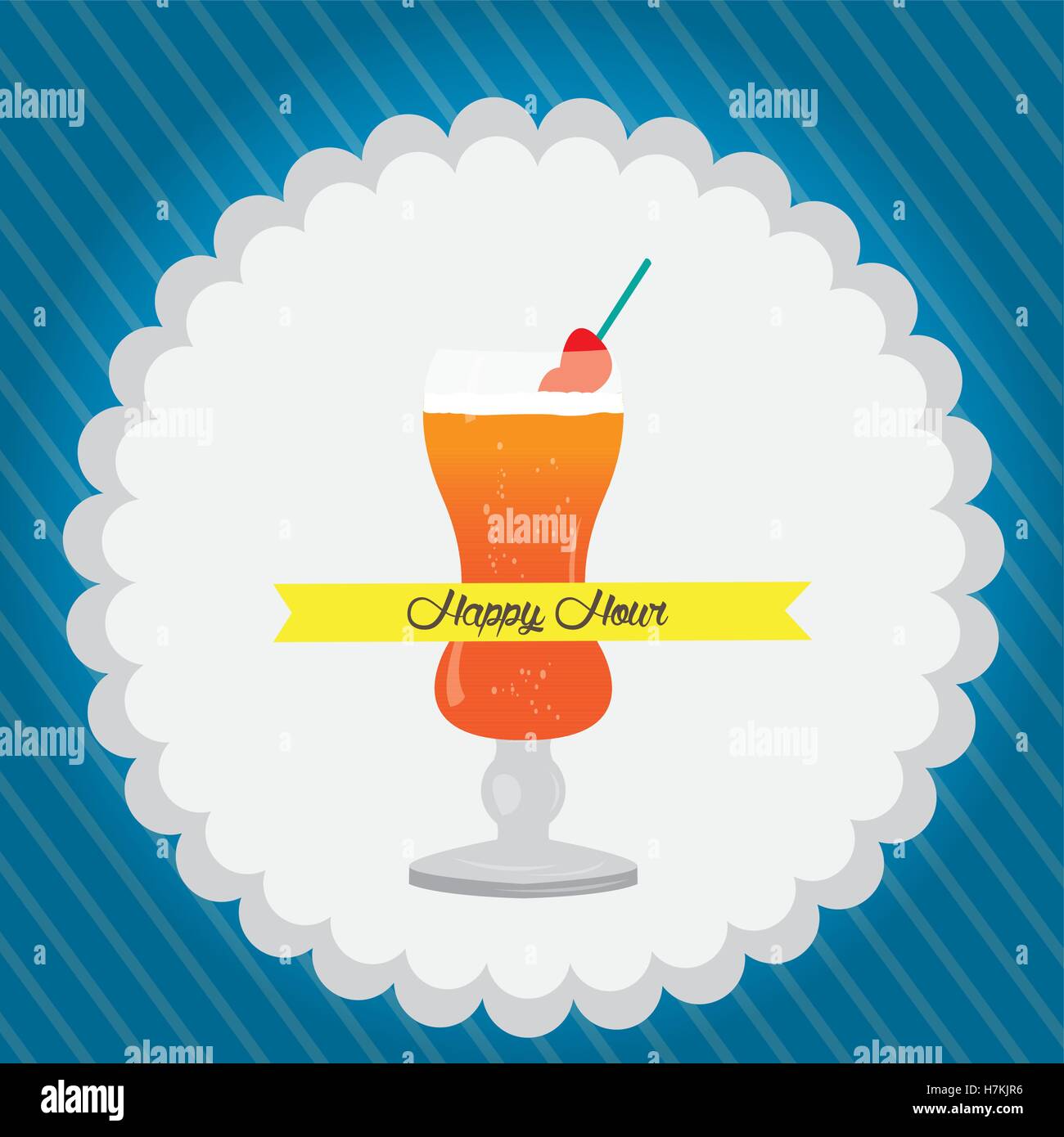 Happy hour sign stamp hi-res stock photography and images - Alamy