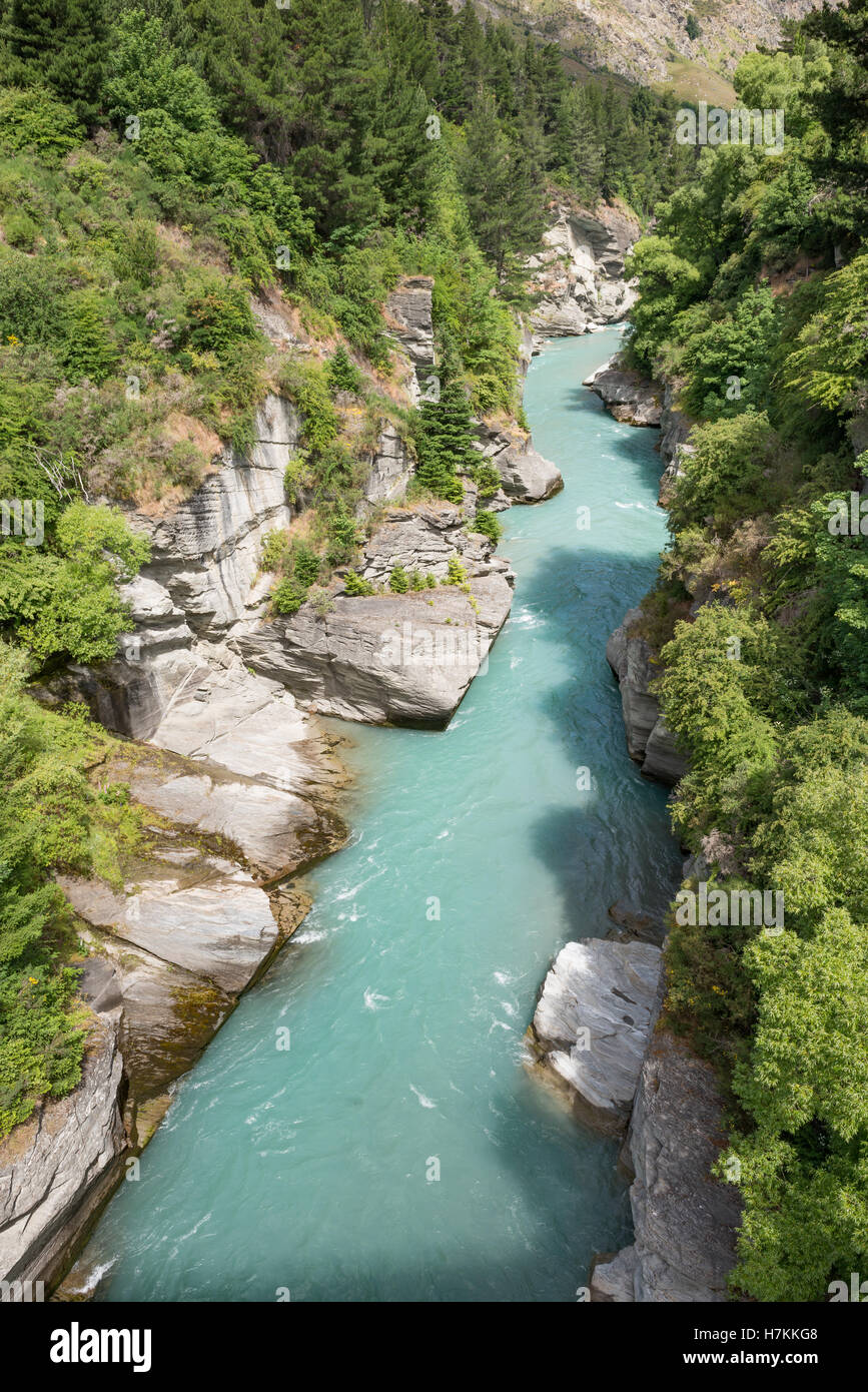 Shotover river in Queenstown, New Zealand's South Island Stock Photo ...